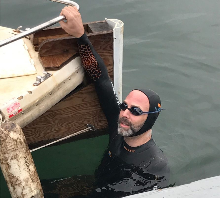 Matt Weber Swims in Frigid Waters to Support FBC - Frenchman Bay ...